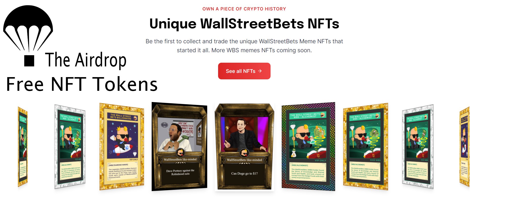 WallStreetBets WBS Airdrop在每周奖品中价值高达500美元的bWBS代币奖池