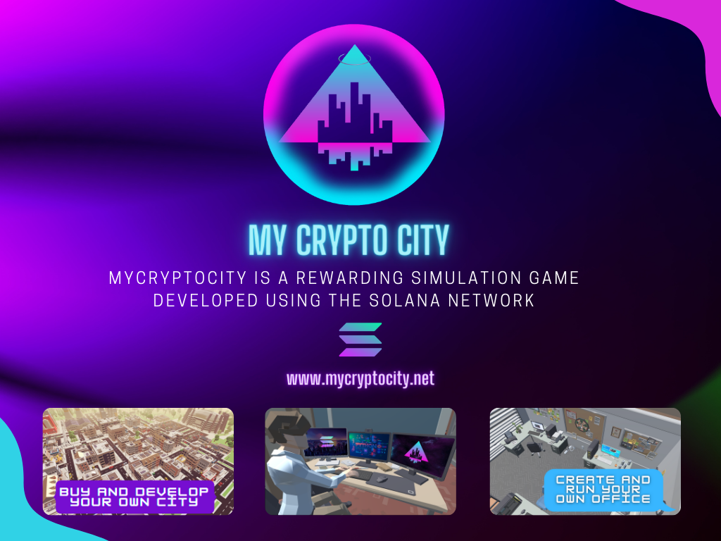 Solana链模拟游戏MyCryptoCity空投 100000 MYCTY代币价值$2000