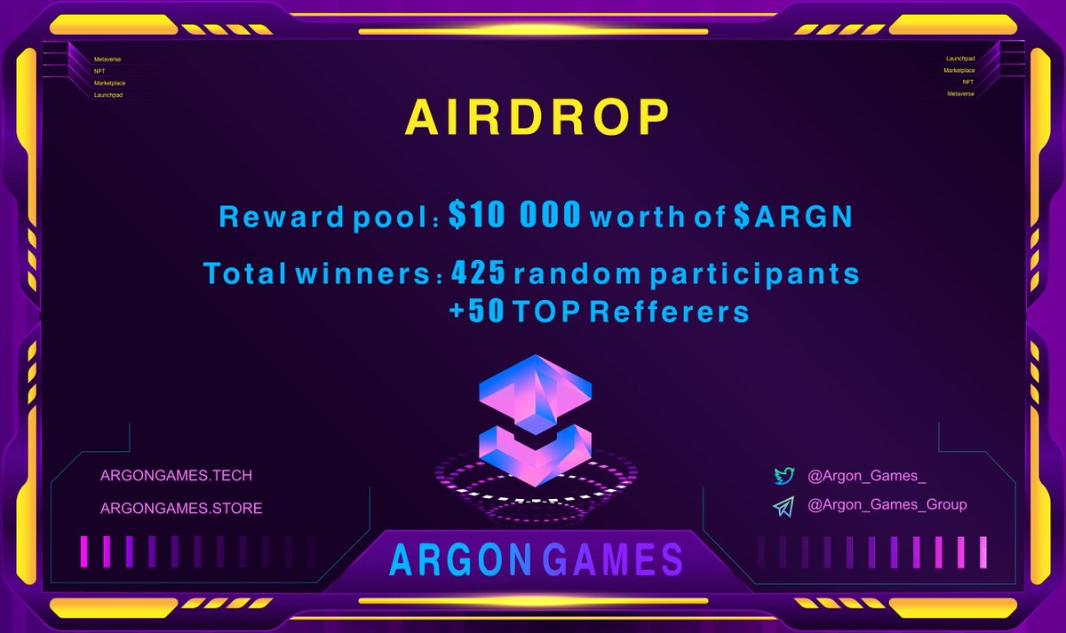 Argon Games Airdrop价值307美元的代币（约合20美元）